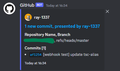 Github - Ray-1337 Discord-github-commit-webhook: Customized Personal