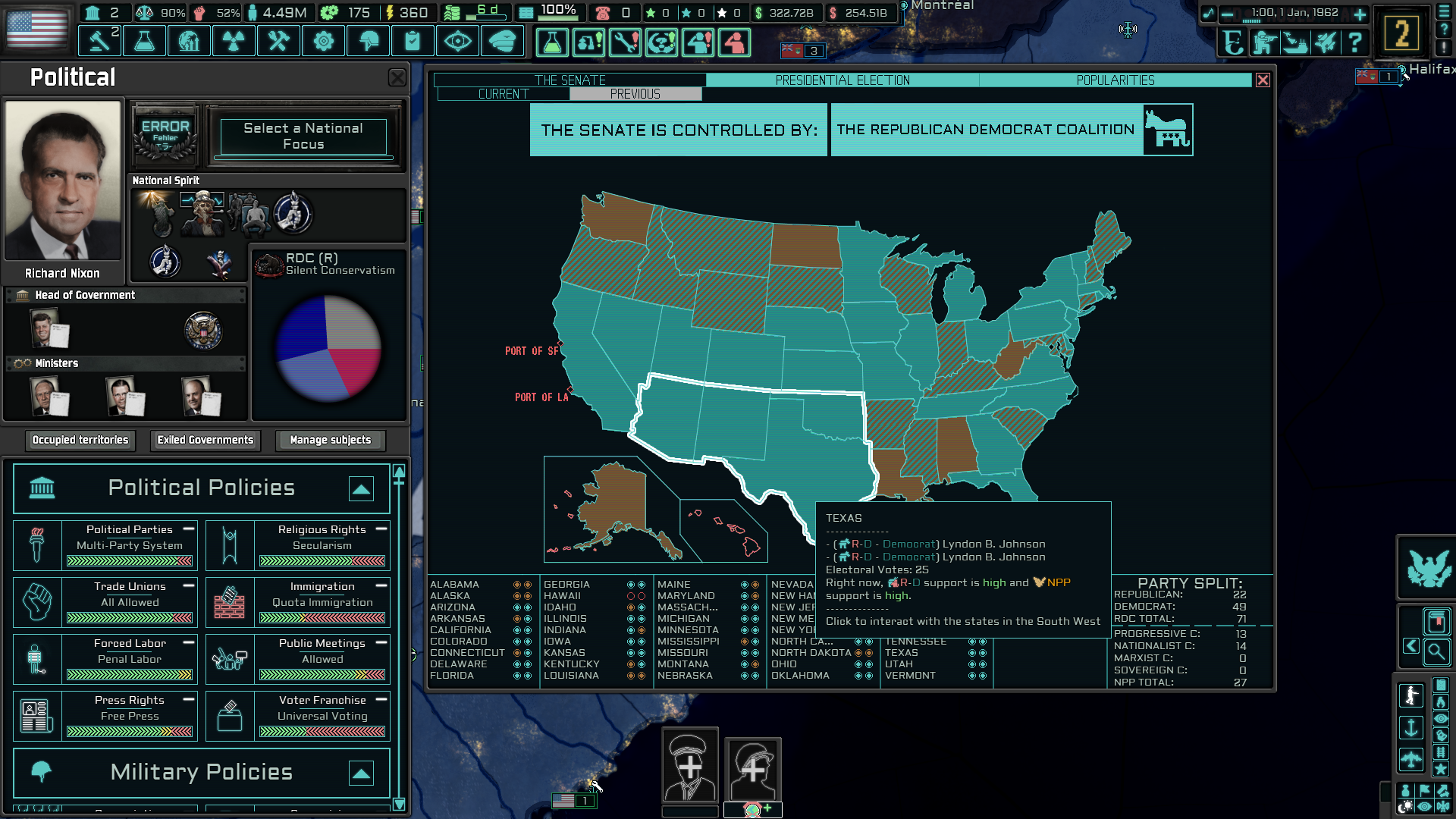 USA - LBJ is senator twice · Issue #1172 · TNODevs/TNO-Bug-Tracker · GitHub