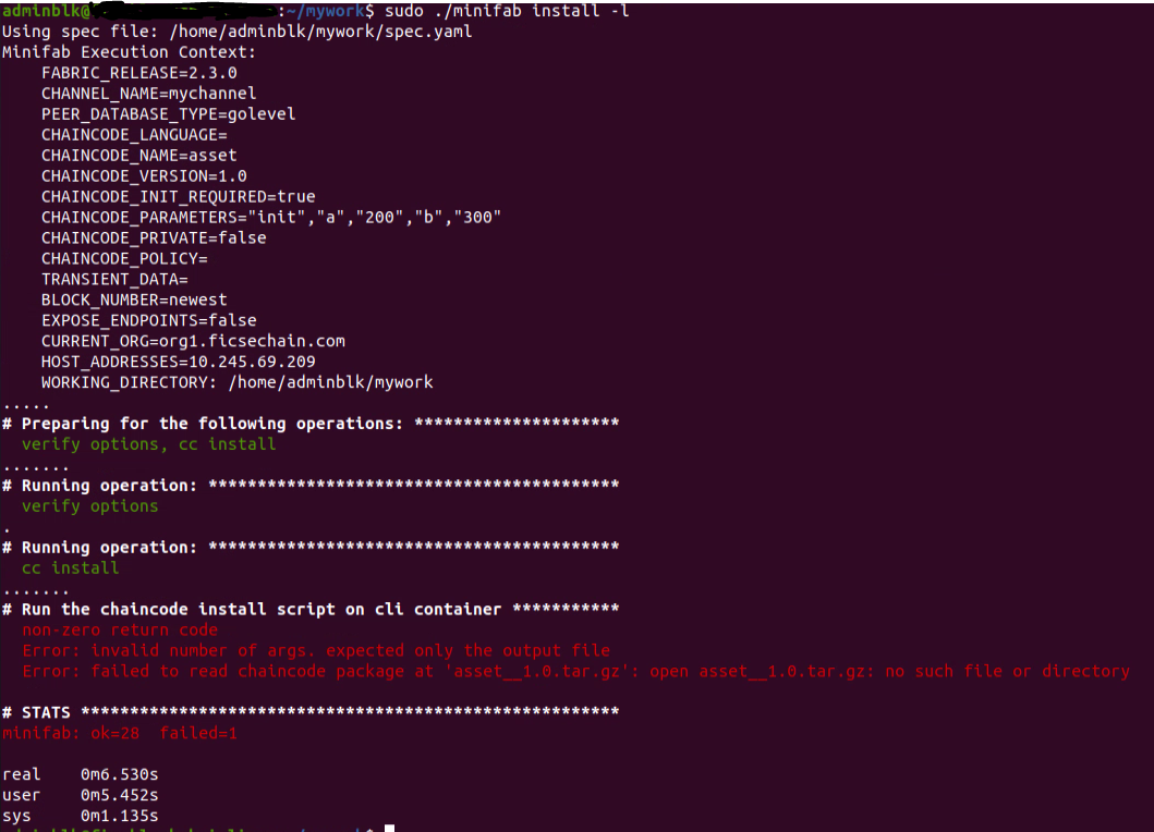 Error In Chaincode Java Script Installation · Issue 172 · Hyperledger Labsminifabric · Github