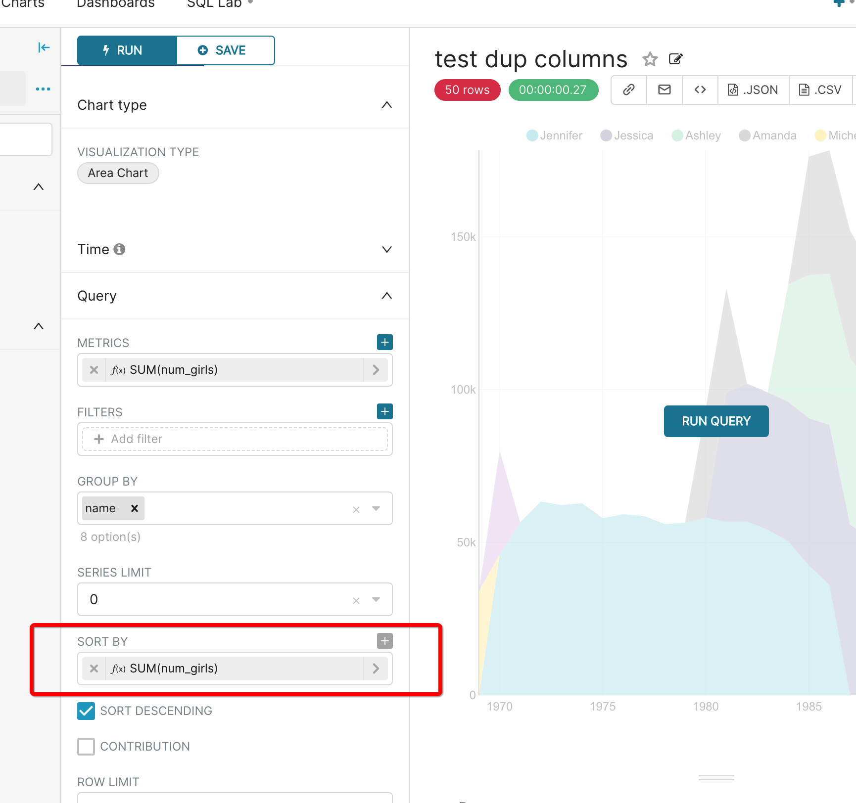 Explore Line Viz Sort By Not Applied When Series Limit Is Not Set