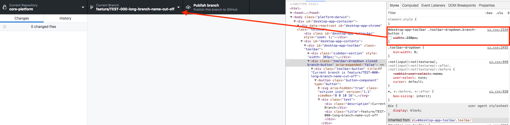 Long branch names cut off from "Current Branch" column · Issue #10649 · desktop/desktop · GitHub