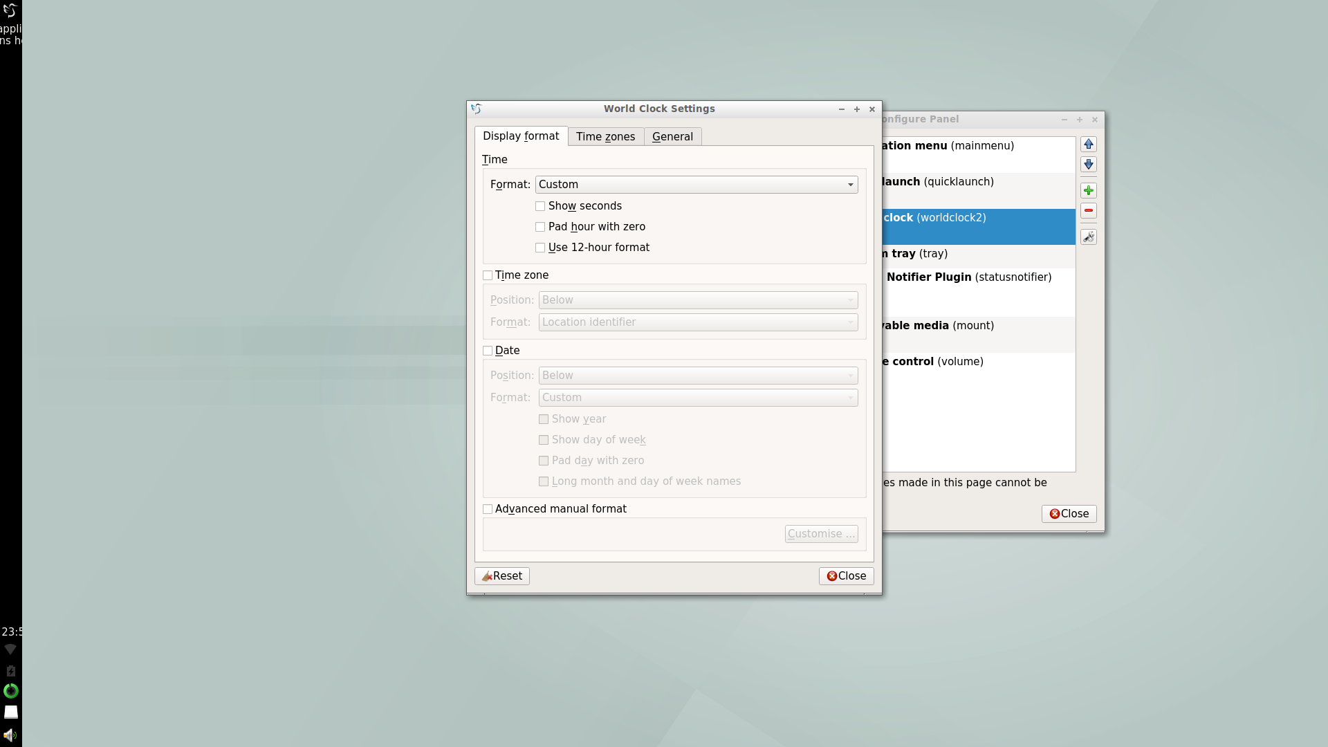 World clock applet settings miss font and size settings · Issue #967 · lxqt/lxqt-panel · GitHub