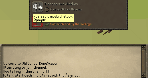 Clan chat notification messages don't change colour when changing ...