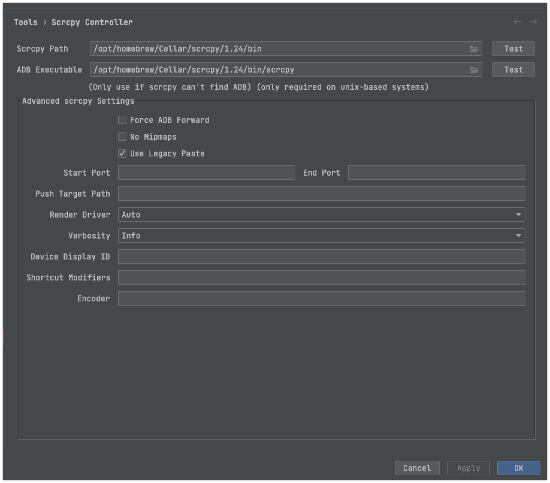 I can't start scrcpy by intellij IDEA · Issue #3277 · Genymobile/scrcpy ...