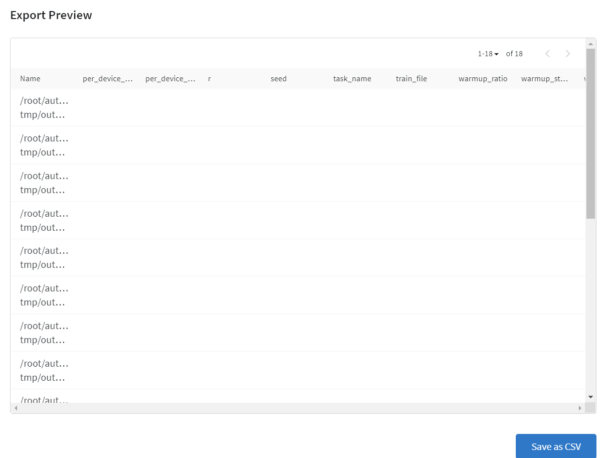 [App]: Values are OMITED when exporting to csv!!! · Issue #4501 · wandb/wandb · GitHub