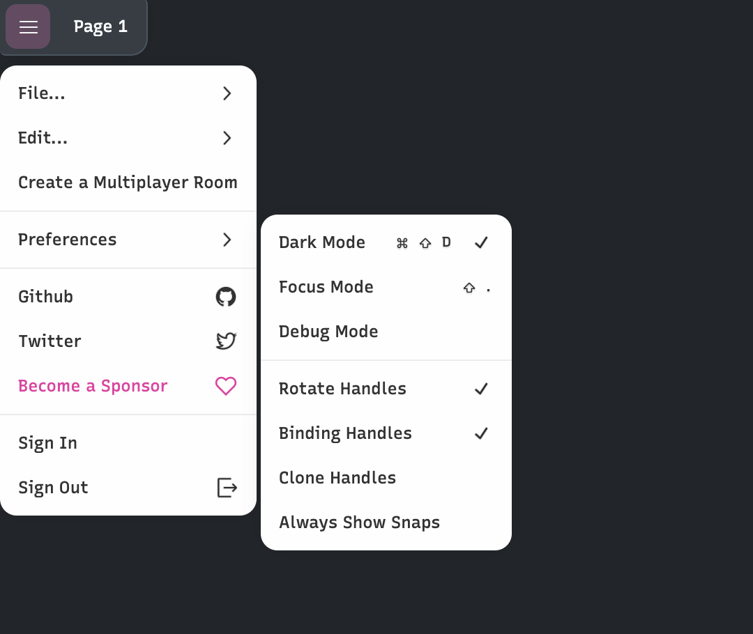 [bug] Dark mode not applied to menu pop-out · Issue #389 · tldraw/tldraw-v1 · GitHub