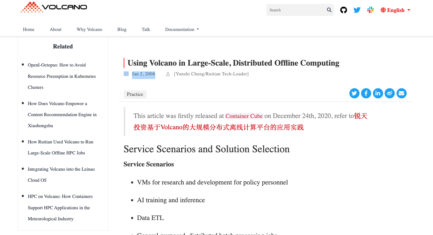 Wrong Release Date for Volcano 1.7.0 on Website · Issue #2795 · volcano-sh/volcano · GitHub