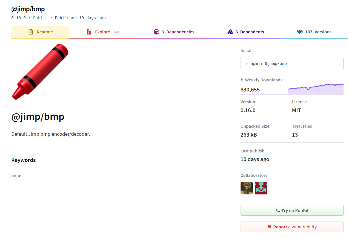 Missing Repo Information On Npm · Issue 927 · Jimp Devjimp · Github 
