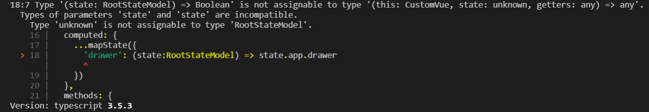 Vetur Error 2769 on Vuex mapState · Issue #1625 · vuejs/vetur · GitHub