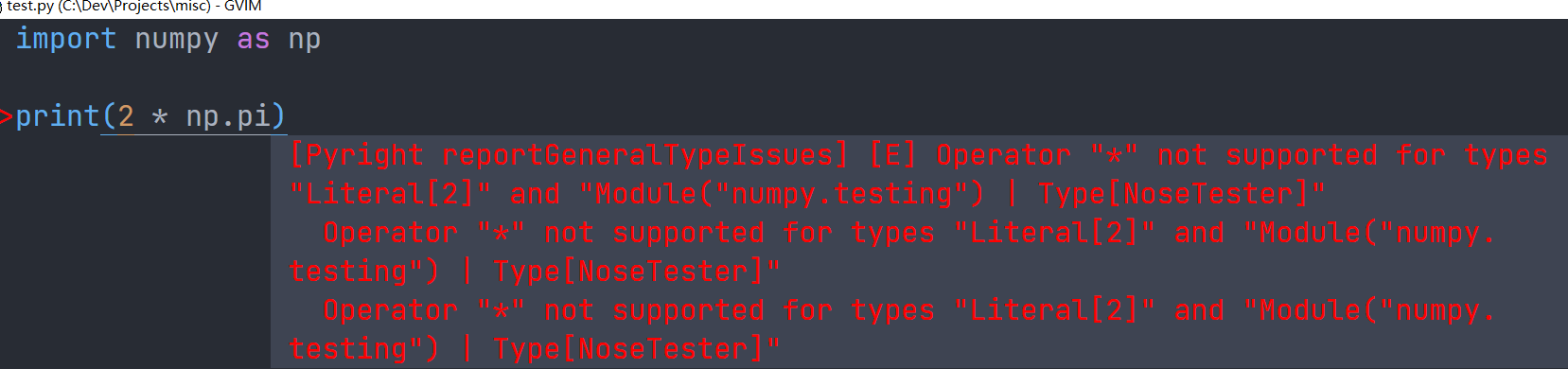 Pyright can't analyze the type of numpy.pi correctly · Issue #1647 ...