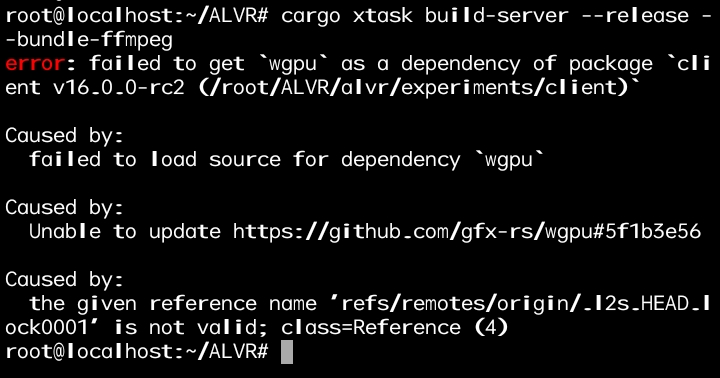 Building Alvr Server Failing · Issue 852 · Alvr Org Alvr · Github