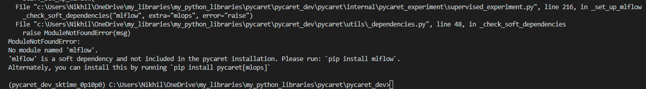 Refactor: Add checks for soft dependencies · Issue #2263 · pycaret/pycaret · GitHub