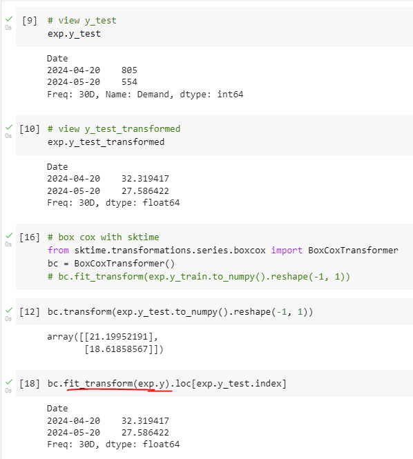 [BUG]: time series test transformation not working as expected · Issue ...