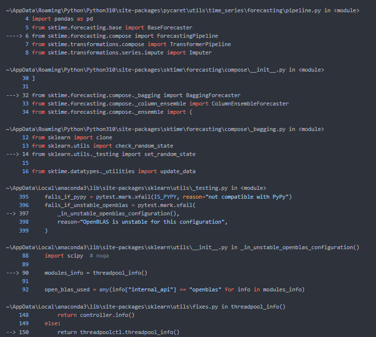 [BUG] Use of private sklearn methods causing issues · Issue #4669 · sktime/sktime · GitHub