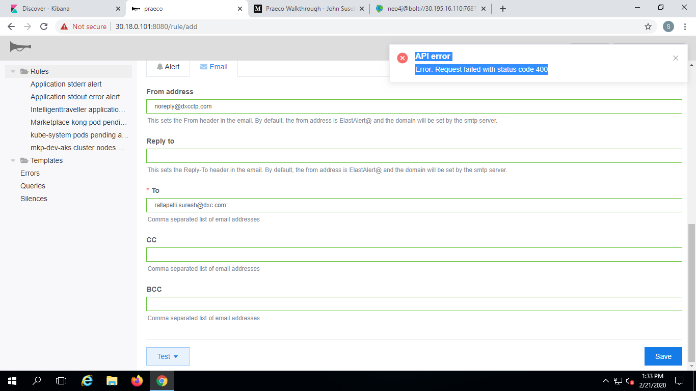 Not able to create alert rules in praeco ui · Issue #186 · johnsusek/praeco · GitHub