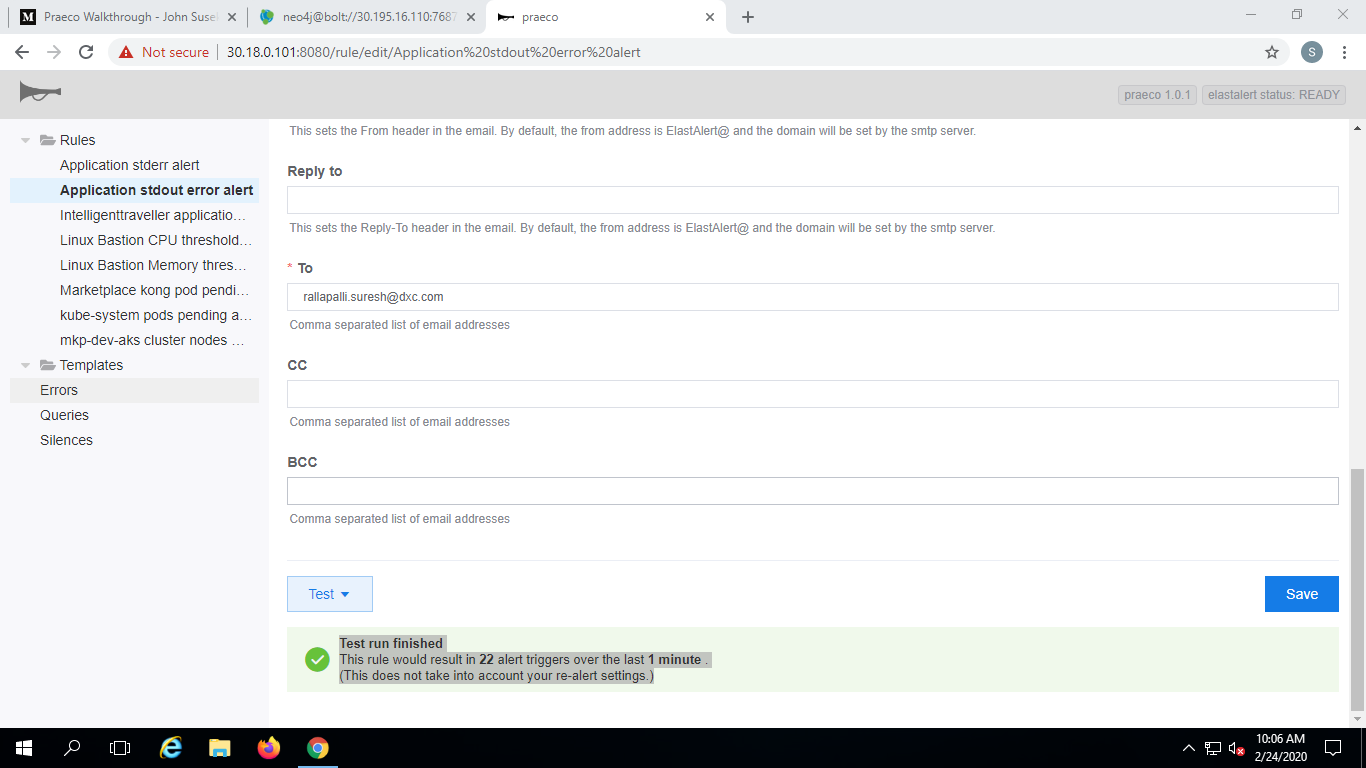 Not able to create alert rules in praeco ui · Issue #186 · johnsusek/praeco · GitHub