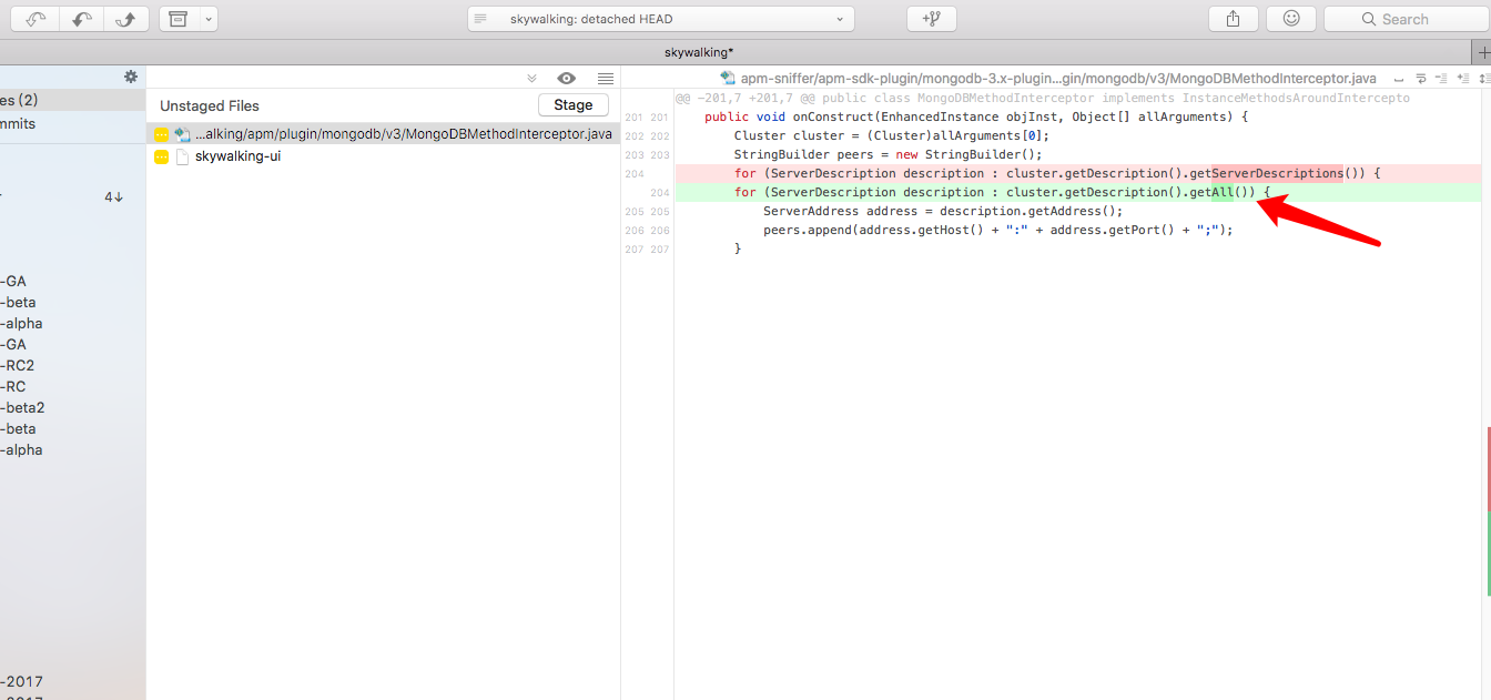 class[class com.mongodb.MongoClient] before method[execute] intercept failure java.lang ...