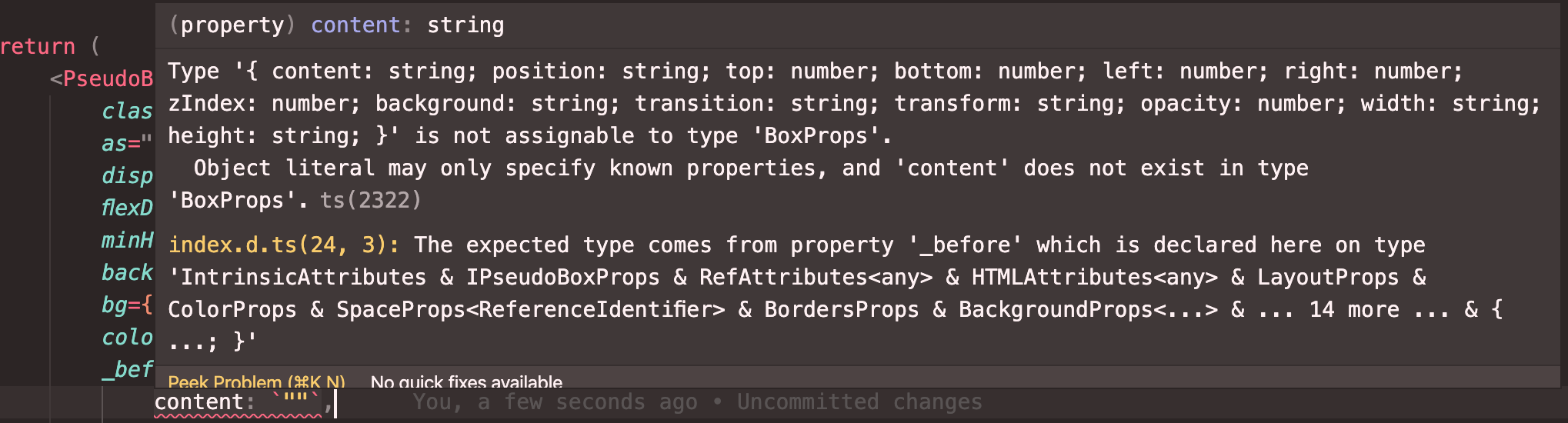 [PseudoBox] _before={{content=`""`}} is not available, despite documentation · Issue #665 ...