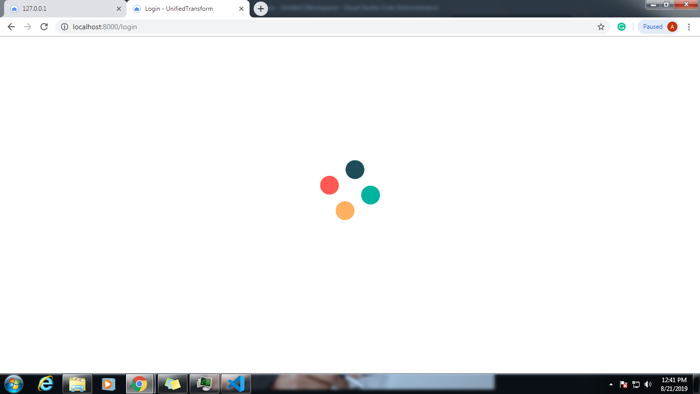 Login page stills loading, it · Issue #193 · changeweb/Unifiedtransform · GitHub