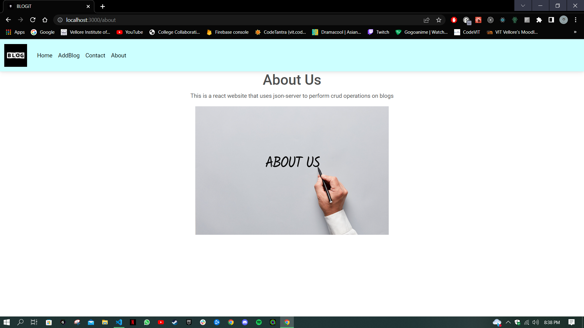 GitHub - codesmash77/json-blog: A react app that provides a simple blog ...