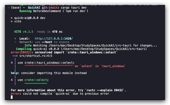 启动项目报错,node版本16.15.0 · Issue #21 · FISHers6/QuickAI · GitHub