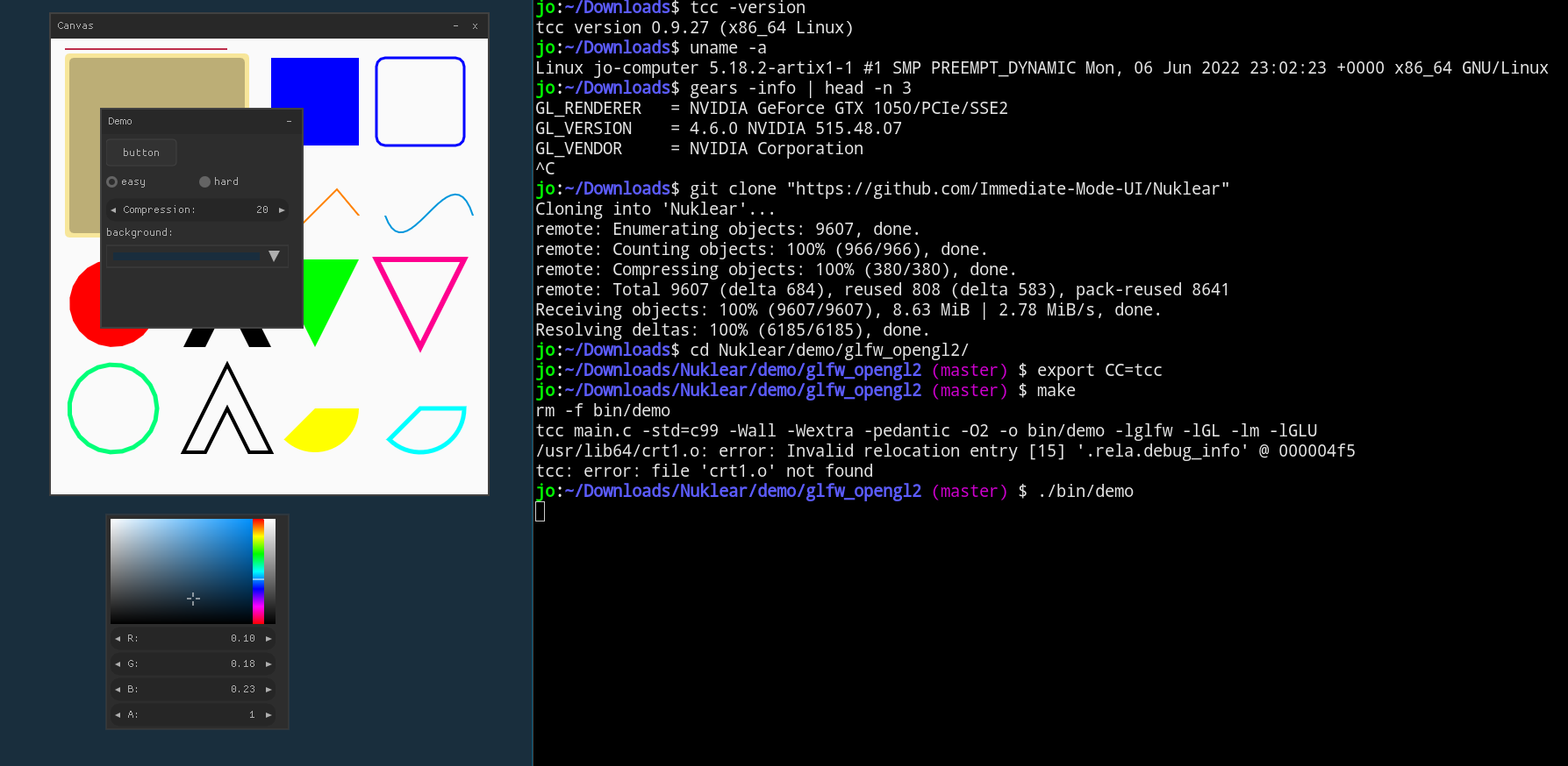 Strange Behaviours With Different Compilers · Issue 461 · Immediate Mode Uinuklear · Github