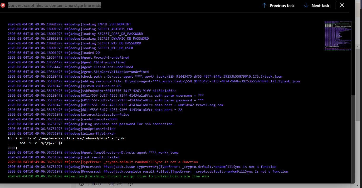 Ssh Task Failing Running Inline Script · Issue 13385 · Microsoftazure Pipelines Tasks · Github