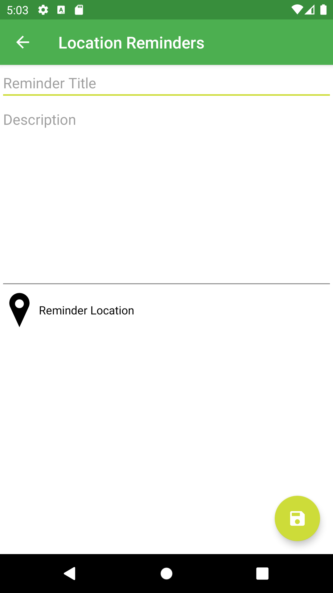 Github Mfrancetic Location Reminder App Location Reminder App For The Android Developer