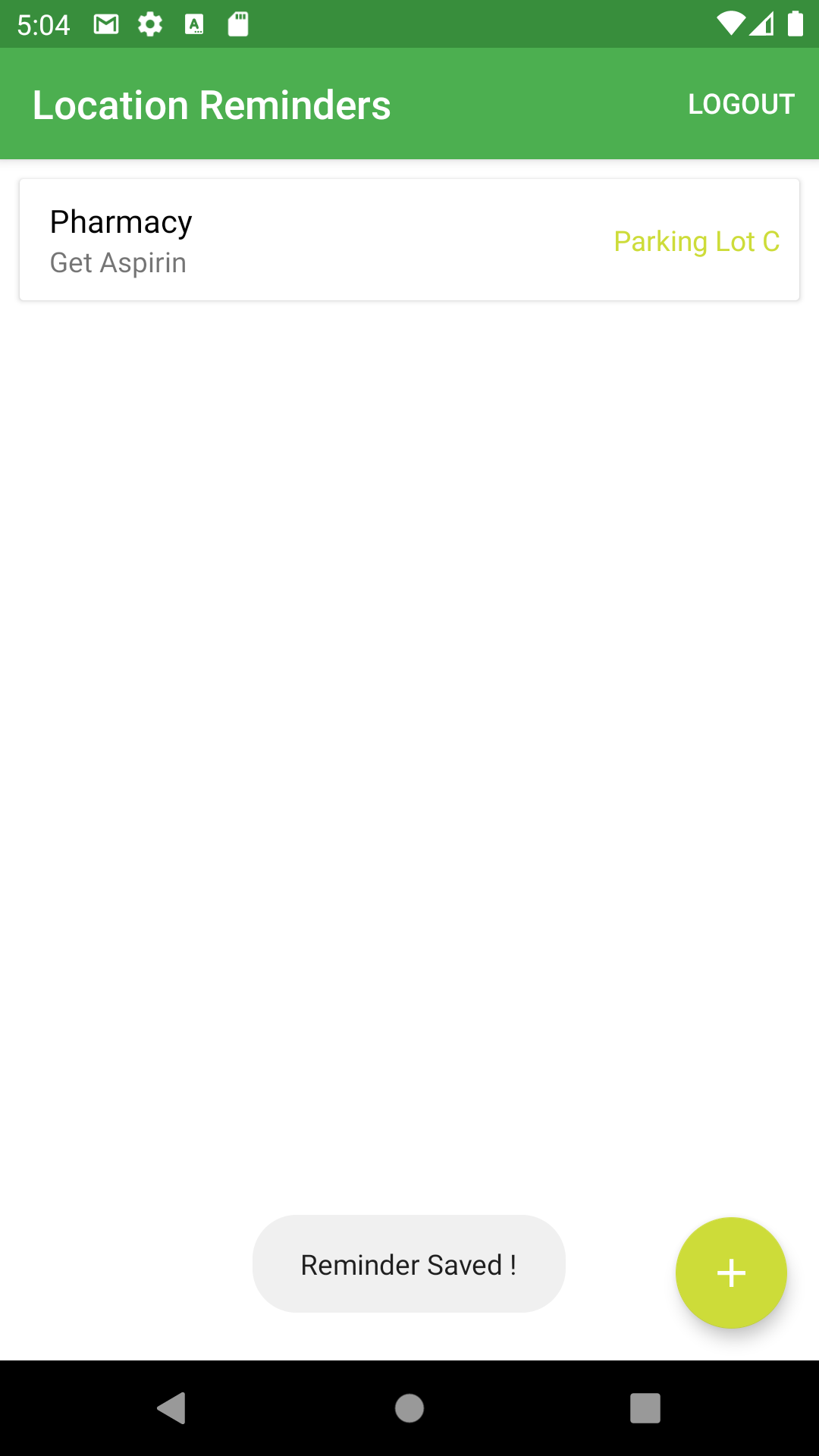 Github Mfrancetic Location Reminder App Location Reminder App For The Android Developer