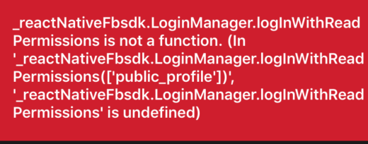 LoginManager.logInWithReadPermissions is not a function · Issue #566 · facebookarchive/react ...