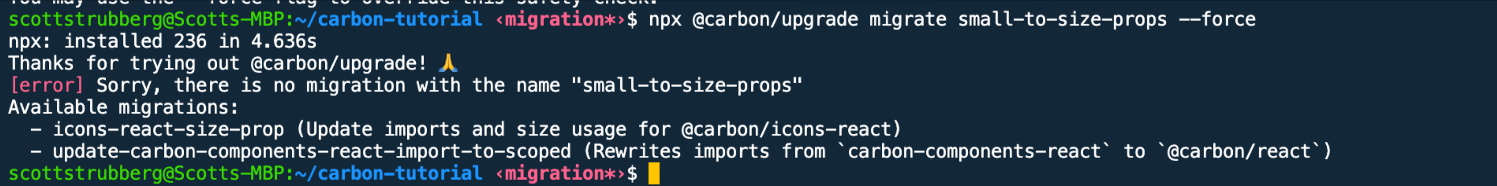 Bug Codemods Cannot Be Ran From The Upgrade Cli `size Prop Updates` `small To Size Props 