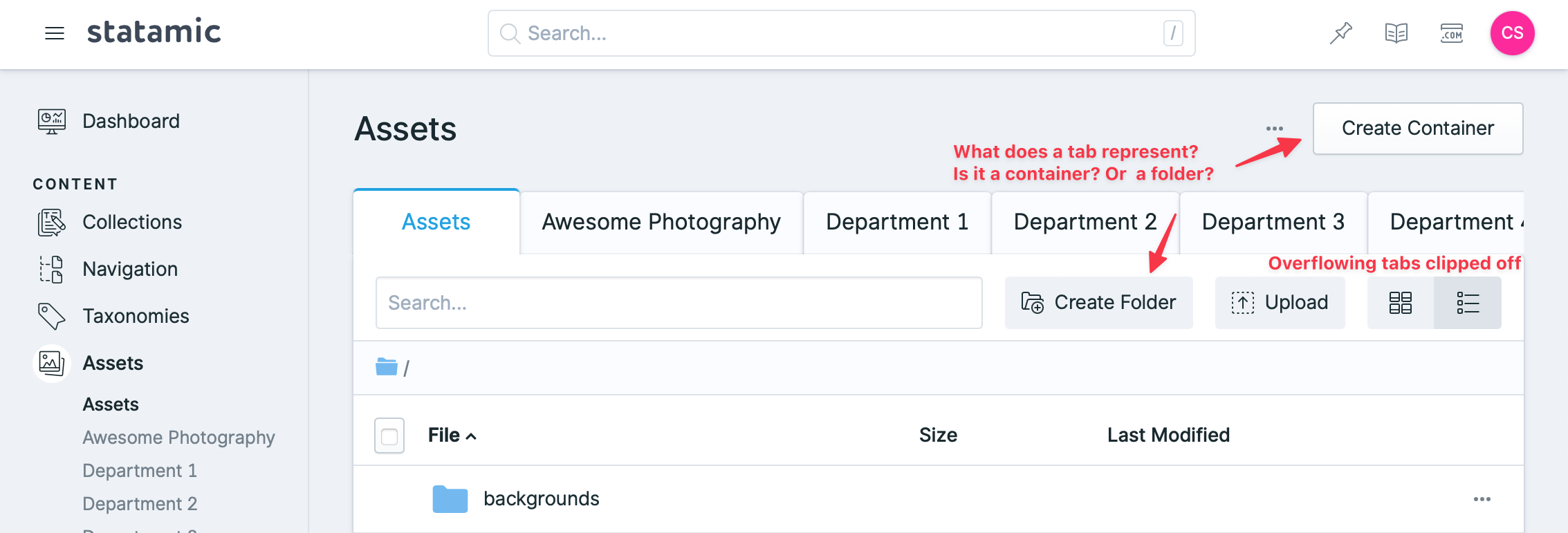 Asset Tabs Overflow · Issue #829 · statamic/ideas · GitHub