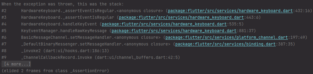 A KeyRepeatEvent is dispatched, but the state shows that the physical key is not pressed. If ...