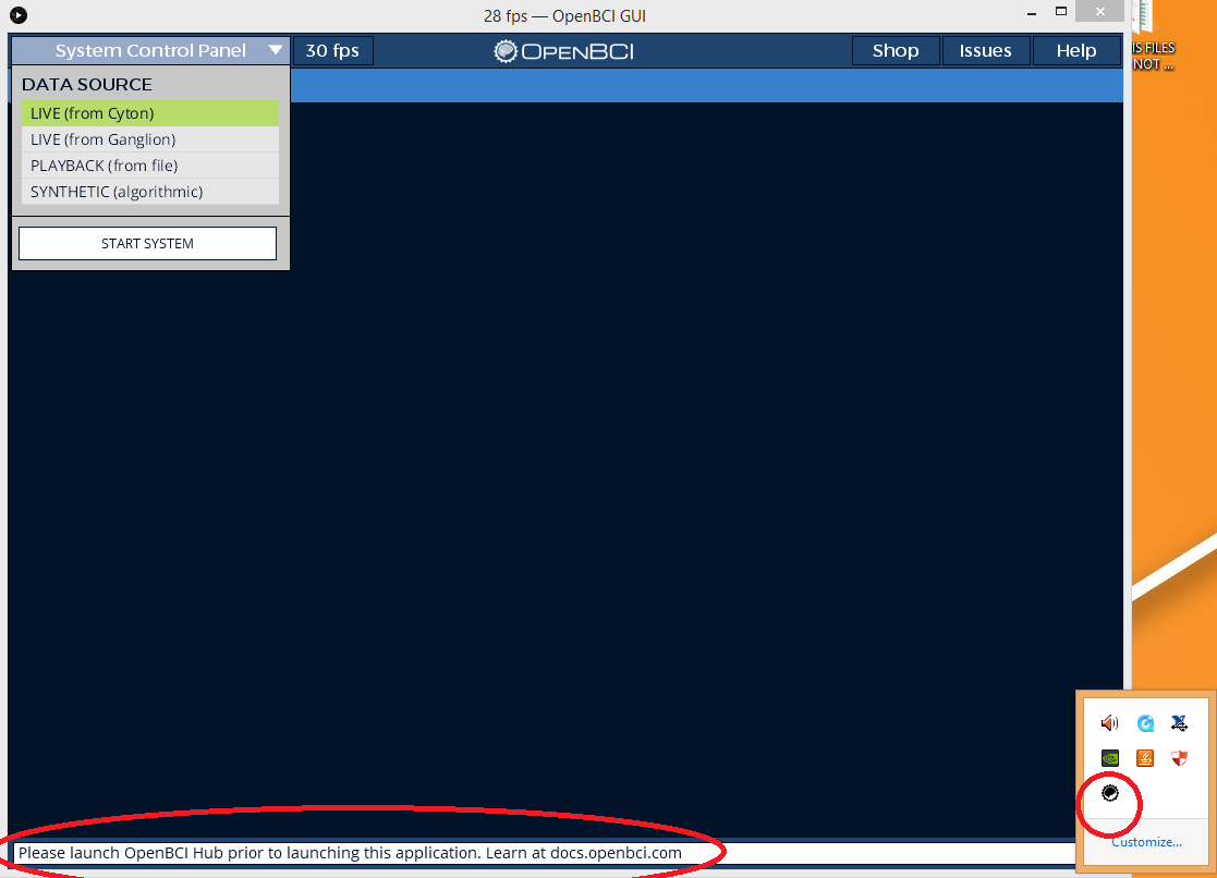 Sub-options does not show when clicking "LIVE (from Cyton)" · Issue #310 · OpenBCI/OpenBCI_GUI ...