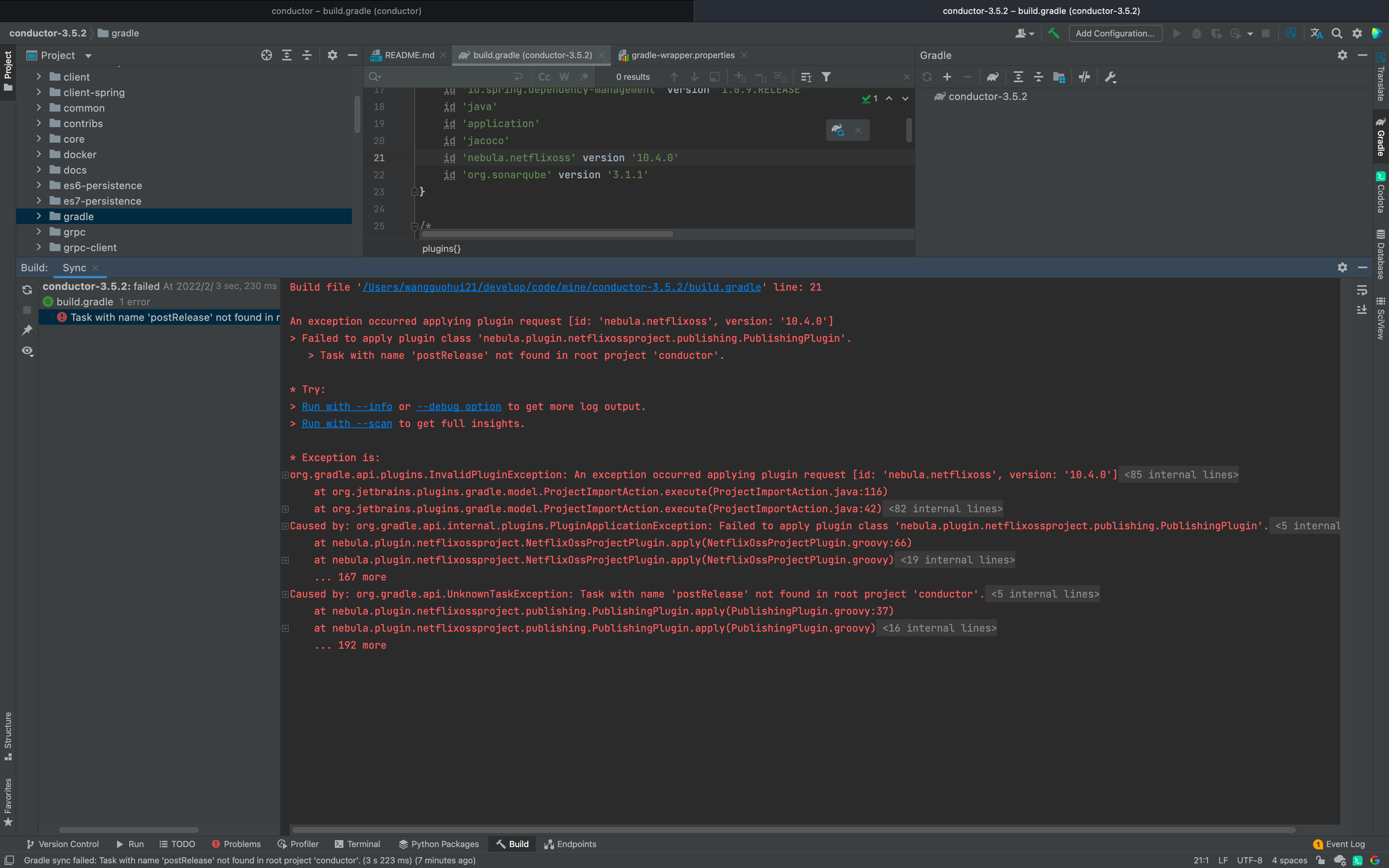 build error in tag 3.5.2 · Issue #2775 · Netflix/conductor · GitHub