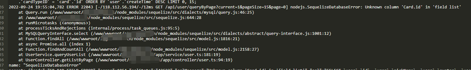查询表数据,如果有外键表,会报错unknown Column · Issue 5031 · Eggjsegg · Github