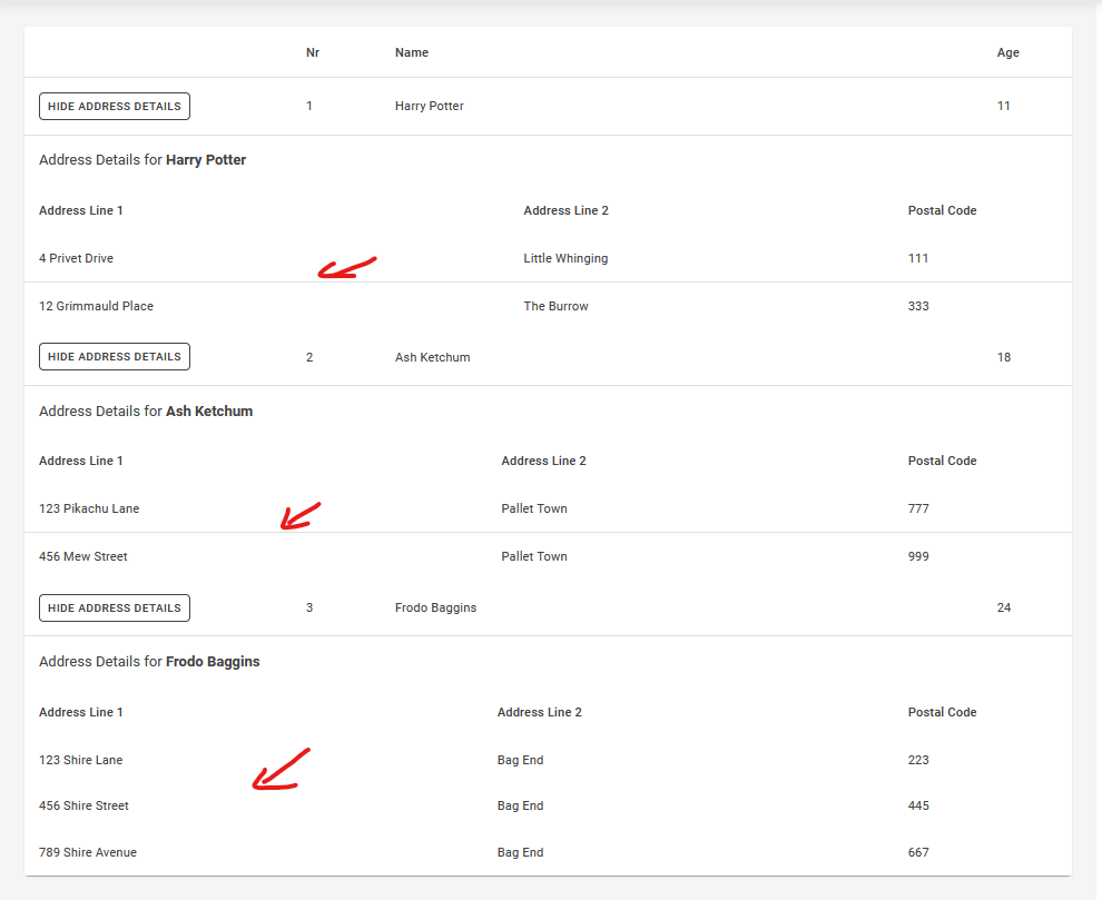 MudTable nested inside other MudTable last row ChildRowContent has no borders · Issue #1559 ...