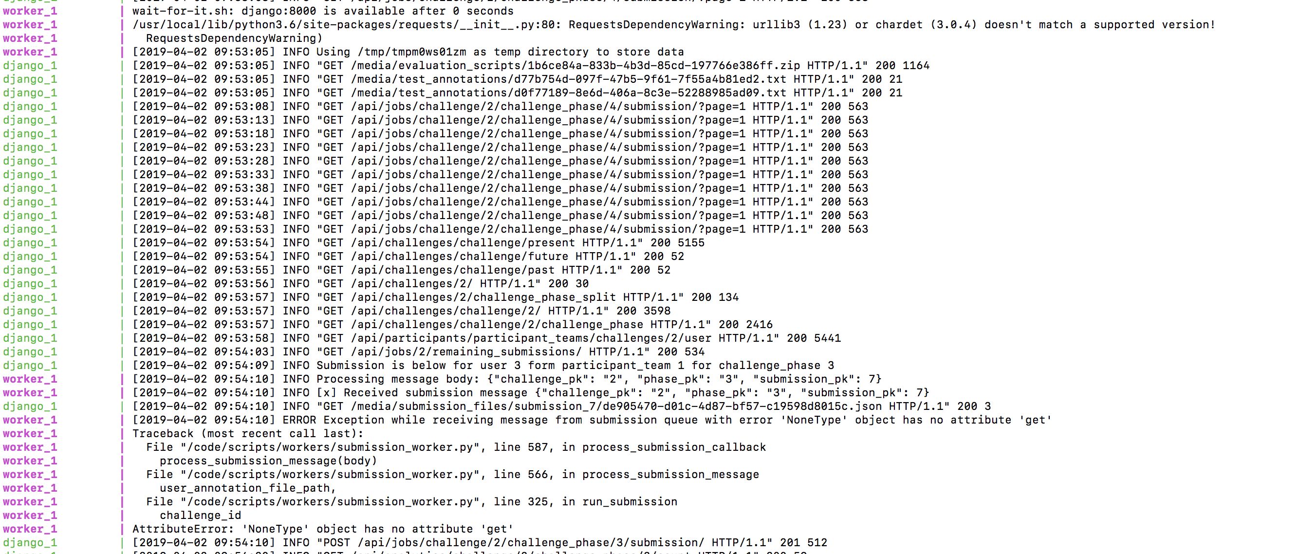 error while executing evaluation script · Issue #2202 · Cloud-CV/EvalAI · GitHub