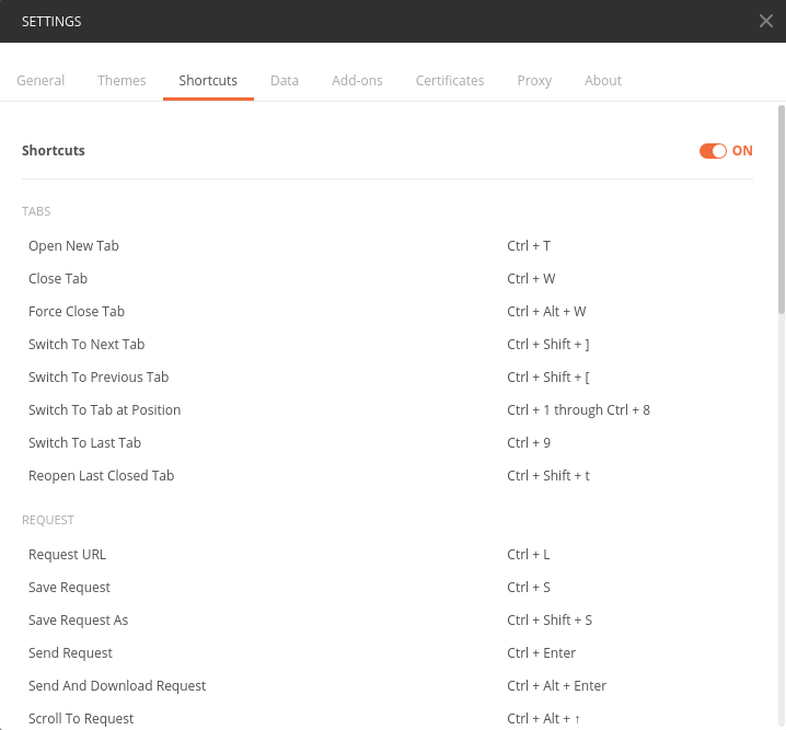 there is no change feature for shortcuts · Issue #6274 · postmanlabs ...