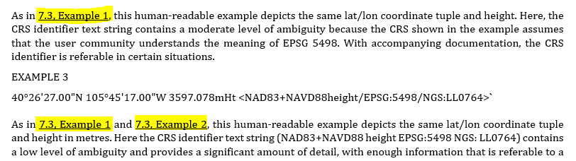 (ISO 6709) Remove section numbers from Example references if these are ...