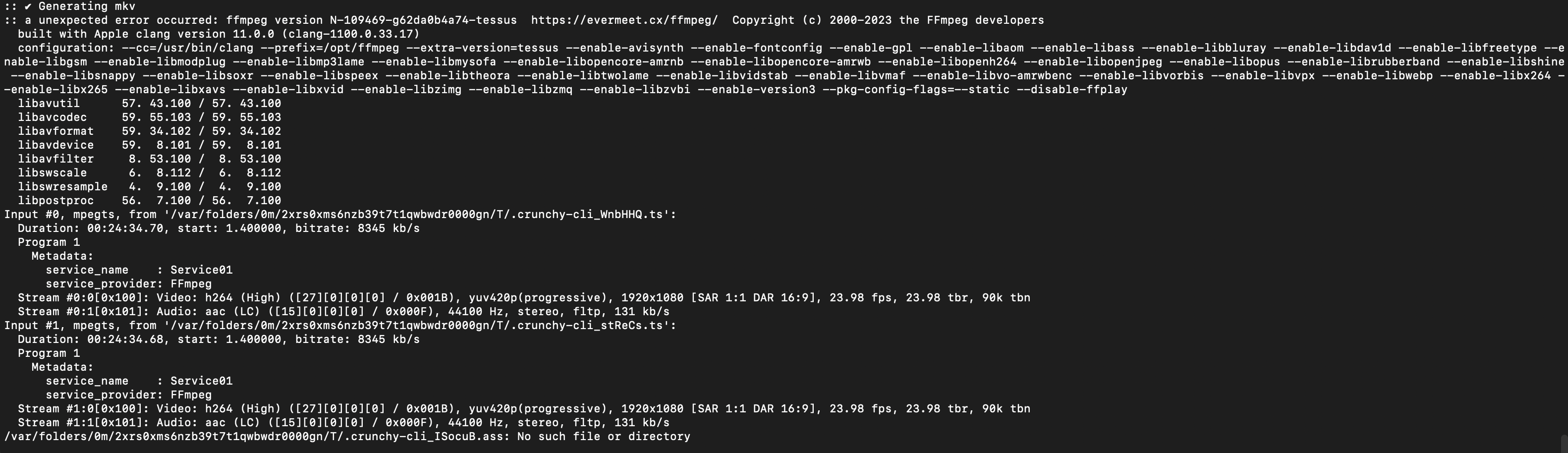 Error when archiving a series · Issue #98 · crunchy-labs/crunchy-cli · GitHub