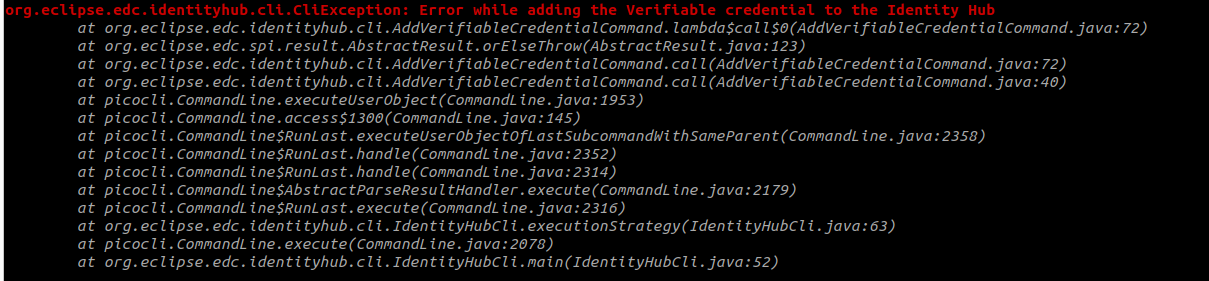Error while adding the Verifiable credential to the Identity Hub · Issue #92 · eclipse-edc ...