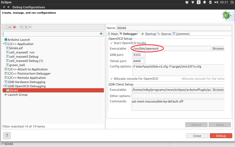 Use Quotes Around Openocd Echo Command C Echo Started By Gnu Arm Eclipse · Issue 12