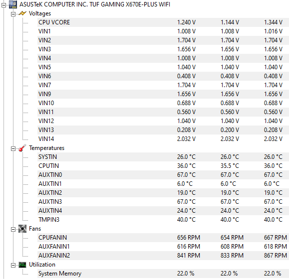 ASUS TUF GAMING X670E-PLUS motherboard is not recognized · Issue #1552 · openhardwaremonitor ...