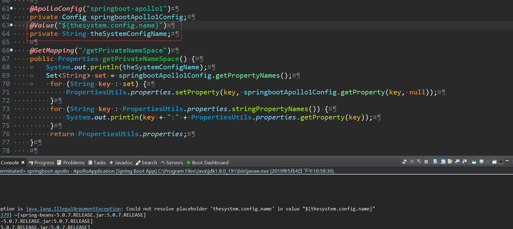 除application的以外的namespace无法用@Value直接获取 · Issue #2186 · apolloconfig/apollo · GitHub