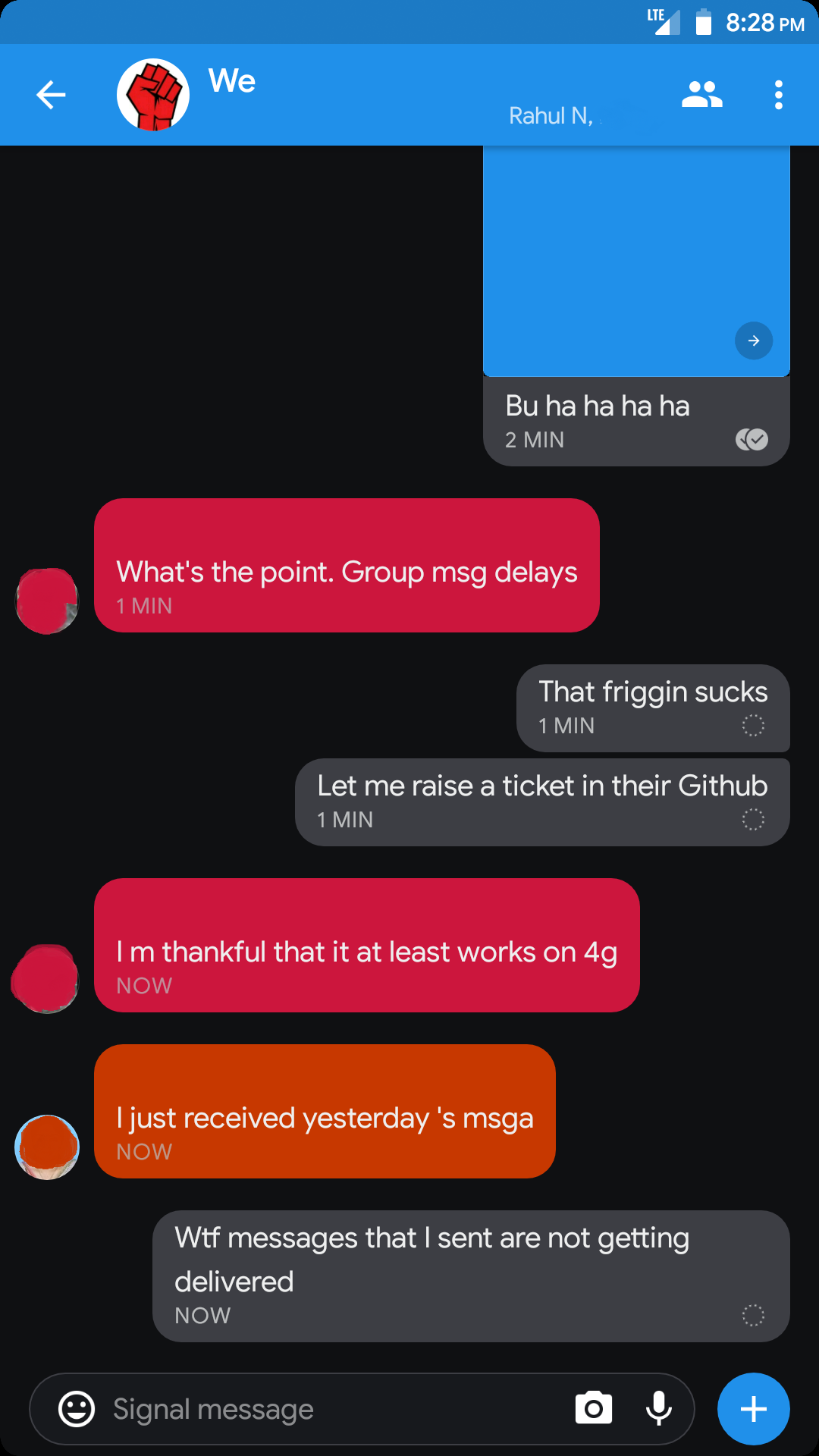 Messages in a particular groups is getting delayed in delivery · Issue #8386 · signalapp/Signal ...