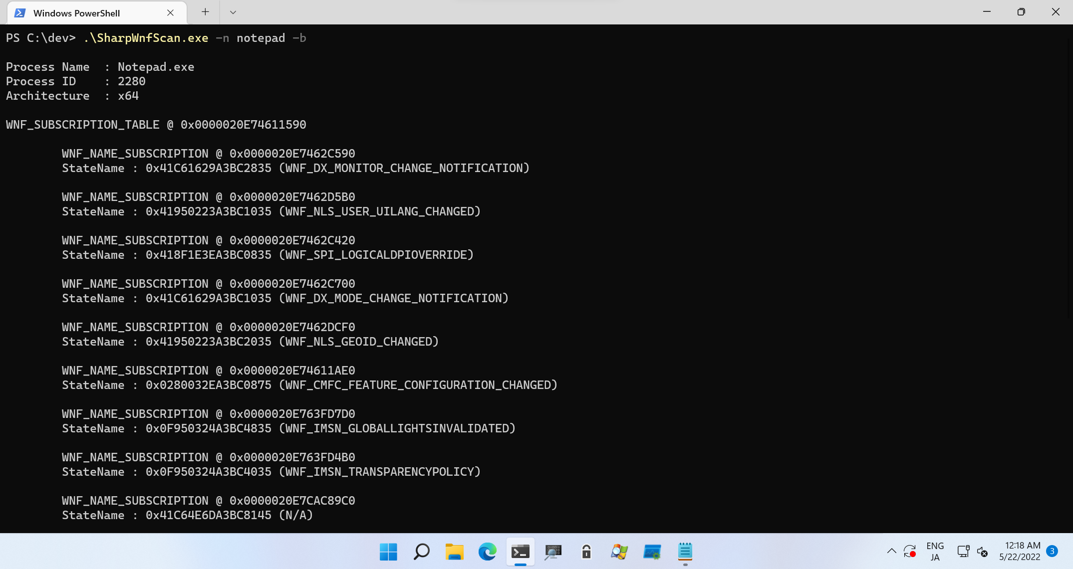 Wrong Windows 11 WNF Subscription Structs · Issue #1 · daem0nc0re/SharpWnfSuite · GitHub