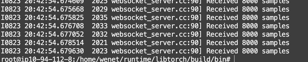 编译runtime Libtorch模块下的gpu版本,运行websocket Server Main 压测会不定时退出 · Issue 1959 · Wenet E2e Wenet