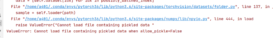加载数据集的时候出现Cannot load file containing pickled data when allow_pickle=False · Issue #94 ...